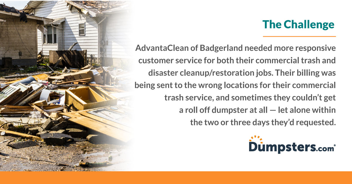 Disaster Relief Success Story | Dumpsters.com
